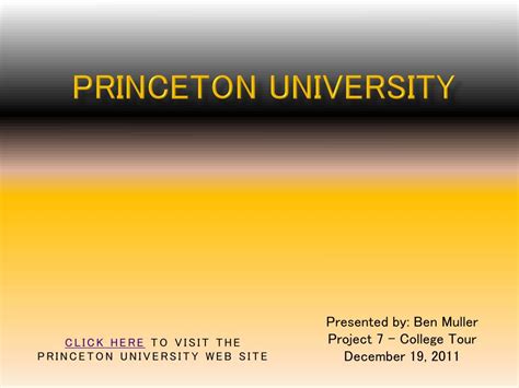 Ppt Princeton University Powerpoint Presentation Free Download Id