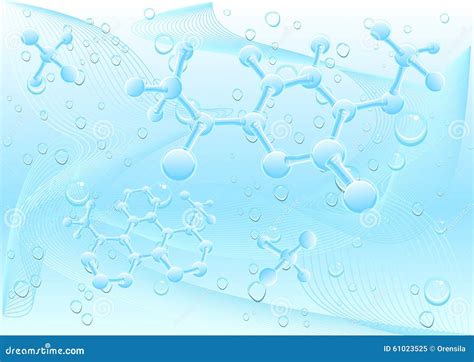 Molecular Structure Blue Background Stock Vector Illustration Of