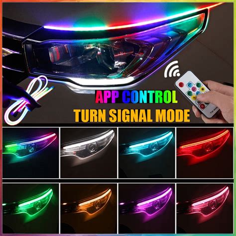 2เส้น ไฟเส้น Led ไฟเดย์ไลท์รถยนต์ Drl ไฟเลี้ยววิ่ง ไฟเลี้ยวรถยนต์ 30 45 60cm Shopee Thailand