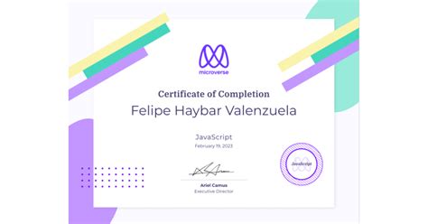 Felipe Haybar Valenzuela On Linkedin Microverse Javascript Module