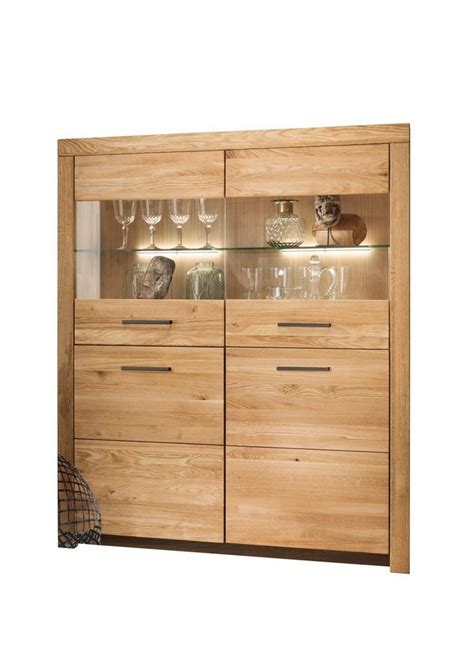 Möbelando Highboard Wz 0169 Bxhxt 1177x1412x40 Cm Aus Wildeiche