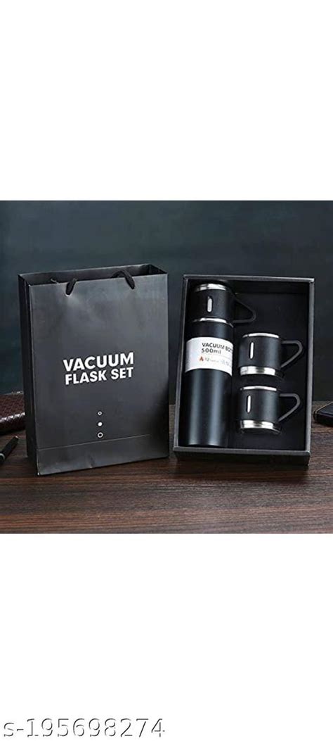 NAXUE VT Newest Stainless Steel Vacuum Flask Set With 3 Steel Cups
