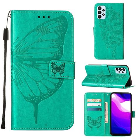 For Samsung Galaxy A23 4g 5g Embossed Butterfly Leather Phone Case