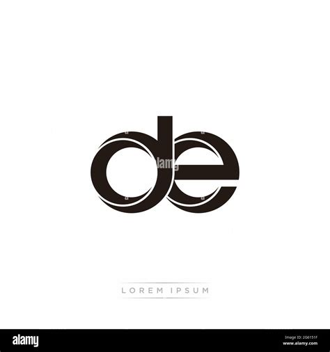 Initial Letter Split Lowercase Modern Monogram Linked Outline Rounded