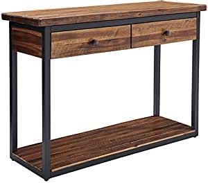 Rustic Wood Console Table With Drawers