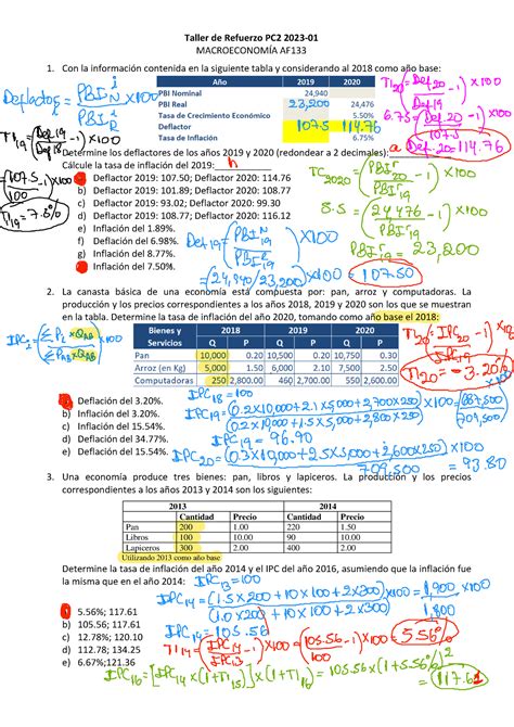 Taller Preguntas Macroeconomía PC Refuerzo Presentación pdf Macroeconomía Studocu