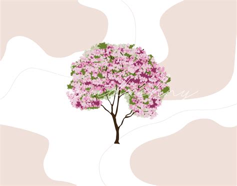 Vector Flat Trees Clipart Plant Illustration PNG SVG Etsy