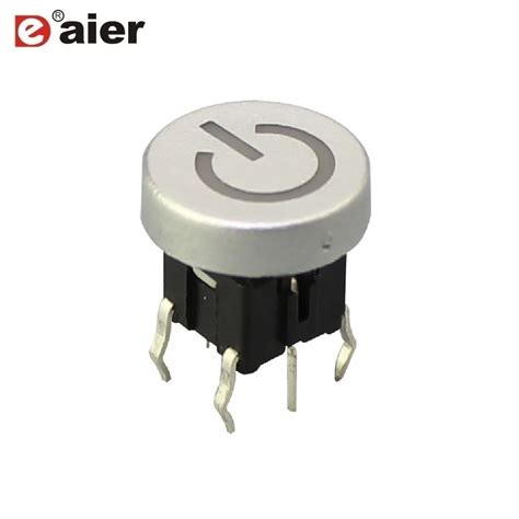 6x6 Illuminated Tactile Switch 6 Pin Tact Switch With Led Smd Terminal