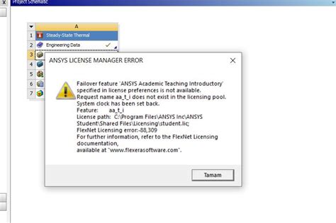 Ansys License Manager Error
