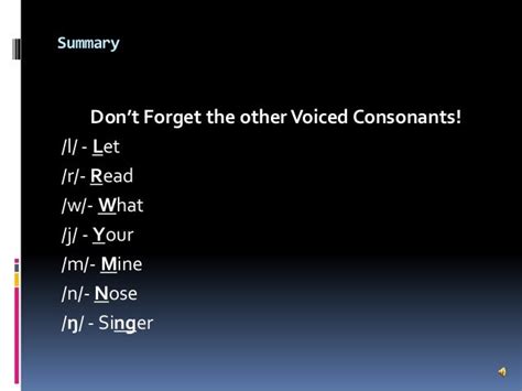 Lesson 5 Voiced And Unvoiced Consonants