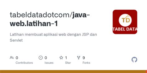 Github Tabeldatadotcom Java Web Latihan Latihan Membuat Aplikasi