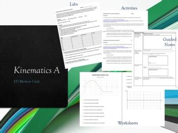 Kinematics A 1 Dimensional Motion Unit By Palmetto Science TPT