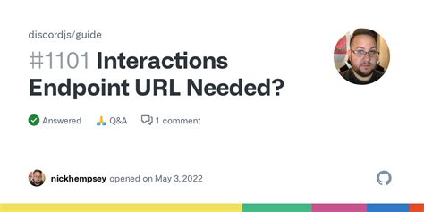 Interactions Endpoint Url Needed · Discordjs Guide · Discussion 1101