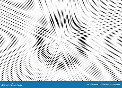 Black White Dotted Halftone Half Tone Vector Background Centered Smooth Dotted Gradient Stock