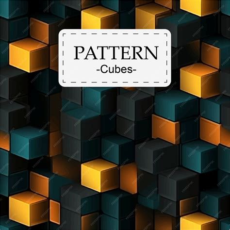 Premium Vector Linear Flat Abstract Cubes Pattern