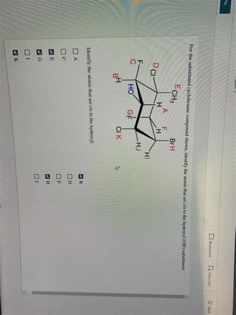 Solved For The Substituted Cyclohexane Compound Shown Chegg