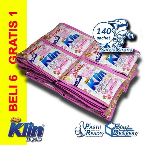 Promo So Klin Liquid Jumbo Sakura Strawberry 120 Sachet 1 Dus Karton