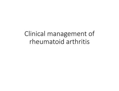 Physiotherapy Management Of Rheumatoid Arthritis Pptx