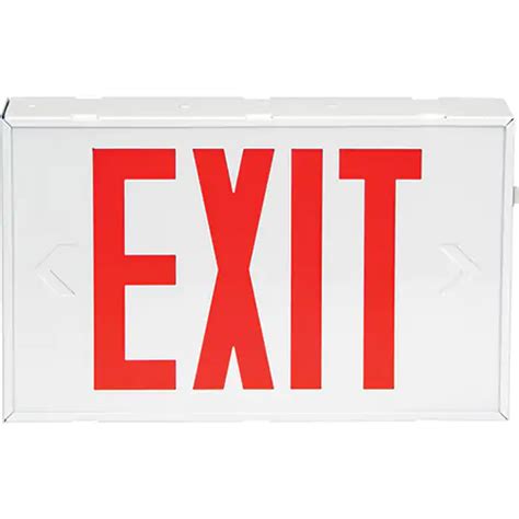Exit Sign Led Battery Operated Hardwired Zenith Safety Supplies