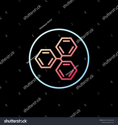 Chemical Hexagonal Formula Structure Circle Vector Stock Vector Royalty Free 2225062059