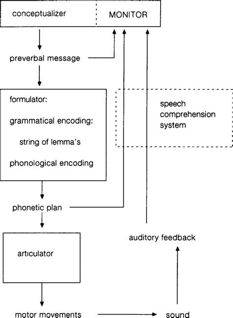 A Speech Production Model With Three Monitoring Loops Adapted From Download Scientific Diagram