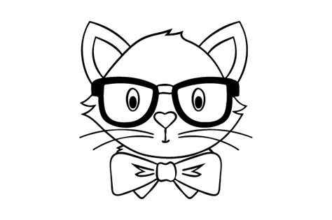 Nerdy Cat Svg Cut File By Creative Fabrica Crafts · Creative Fabrica