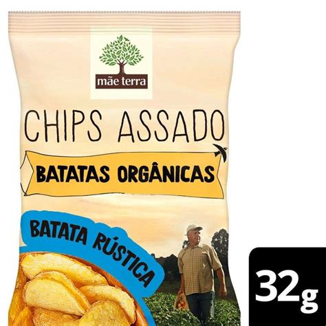 Chips De Batata Rústica Orgânico Mãe Terra Nuchips 32g Zona Sul