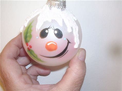 Hand Painted Snowman Ornament Free Personalization Painted Christmas