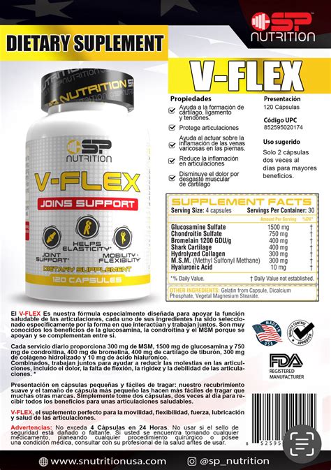 V Flex 120 Cápsulas Sp Nutrition Mx
