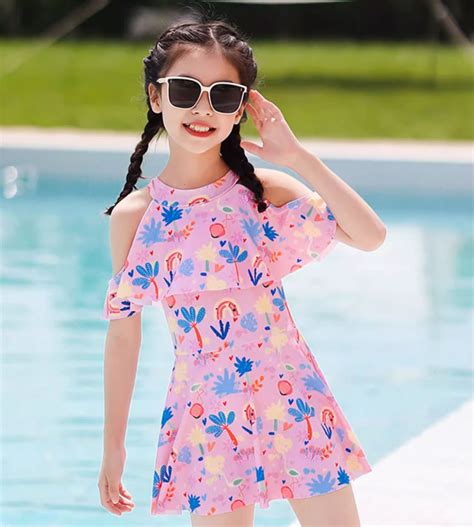 【楽天市場】子供 水着 女の子 キッズ水着 ワンピース ジュニア水着 中学生 ガールズ プール スイムウェア フリル キュート 可愛い 女児