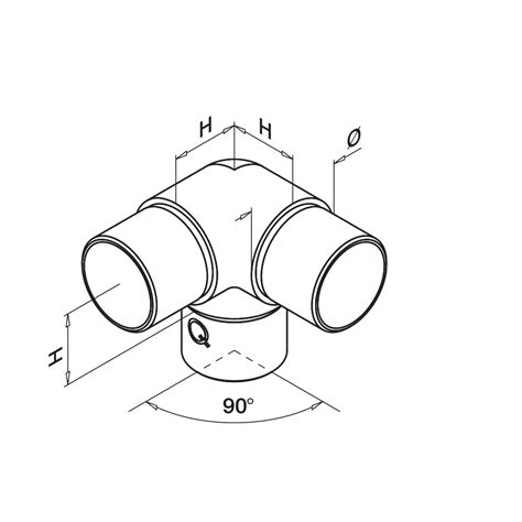 Three Way Tube Connector 304 Grade Ps Glass Fittings