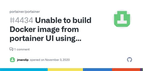 unable to build docker image from portainer ui using webeditor option