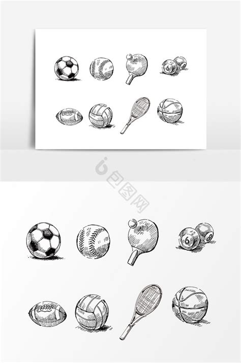 球类简笔画图片 球类简笔画素材免费下载 包图网
