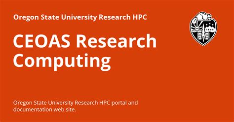 Ceoas Research Computing Oregon State University Research Hpc