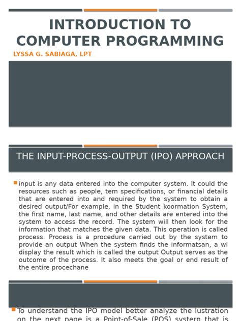 Introduction To Computer Programming | PDF
