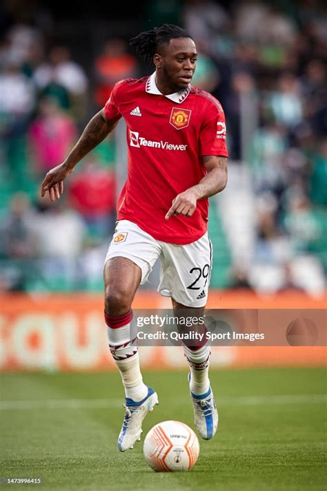 Aaron Wan Bissaka Of Manchester United In Action During The Uefa