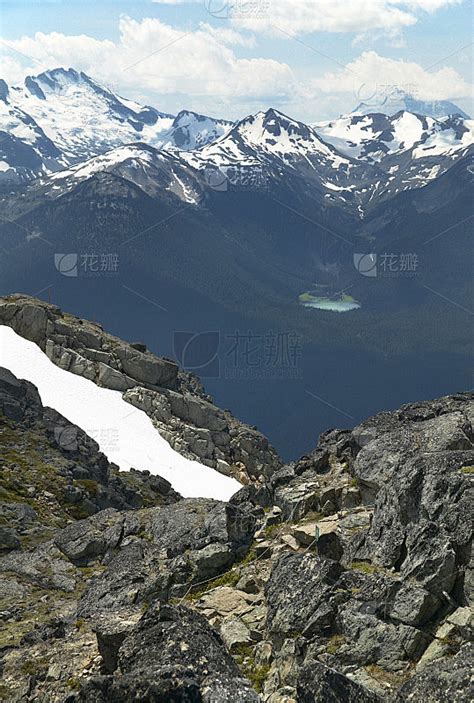 惠斯勒景观与山脉和湖泊不列颠哥伦比亚省Ca