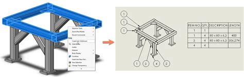 Show Solidworks Sub Weldment Components In A Drawing Cut List