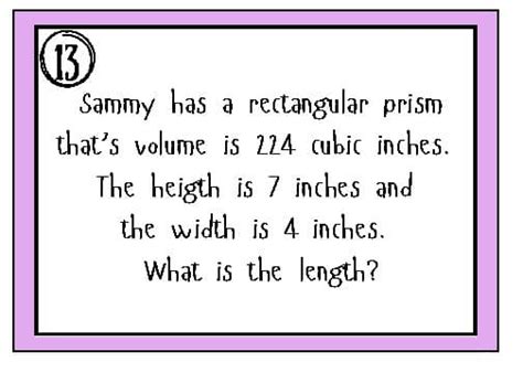 Finding Volume Of Rectangular Prisms Task Cards By Teaching Is Awesome
