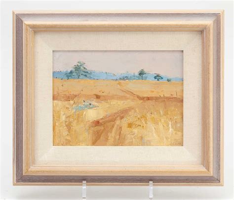 Lot 504 Joan Elliott Bates Oil On Board Cornfield