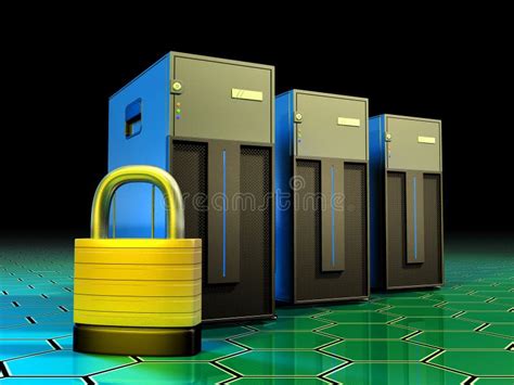 Server Protection Stock Illustration Illustration Of Computer