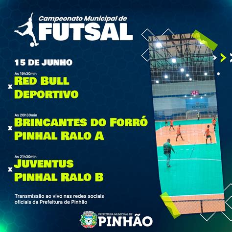 PROGRAMAÇÃO DE JOGOS CAMPEONATO MUNICIPAL DE FUTSAL Prefeitura de Pinhão PR