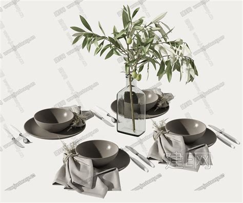 【现代餐具3d模型】建e网现代餐具3d模型下载 Id103502250 打造3d现代餐具模型免费下载平台