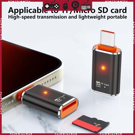 STA TFs Card Reader USB C To TFs Card Reader Type C TFs Memory Card Reader Adapter OTG USB2 0