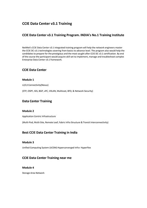 CCIE Data Center V3 1 Training By Netmet1 Issuu