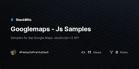 Googlemaps Js Samples Stackblitz