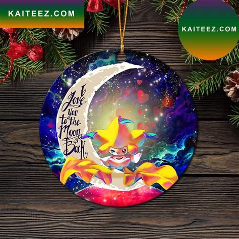 Jirachi Pokemon Love You To The Moon Galaxy Mica Circle Ornament