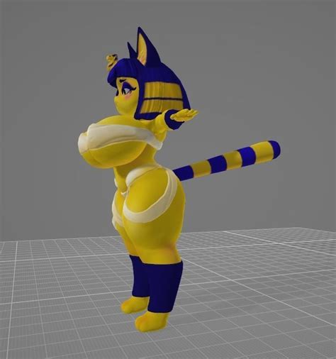 3d Model Ankha Egyptian Cat Vr Ar Low Poly Cgtrader