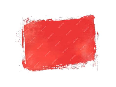Red Rectangular Shape With Rounded Corners And Brush Texture Premium Ai Generated Image