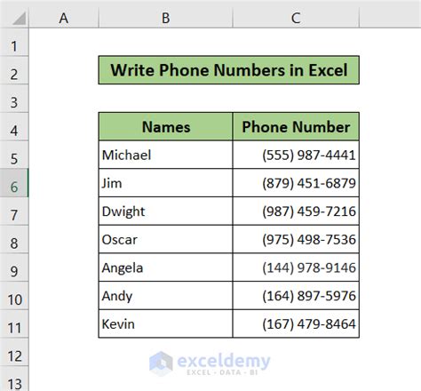 How To Write Phone Number In Excel Every Possible Way Exceldemy